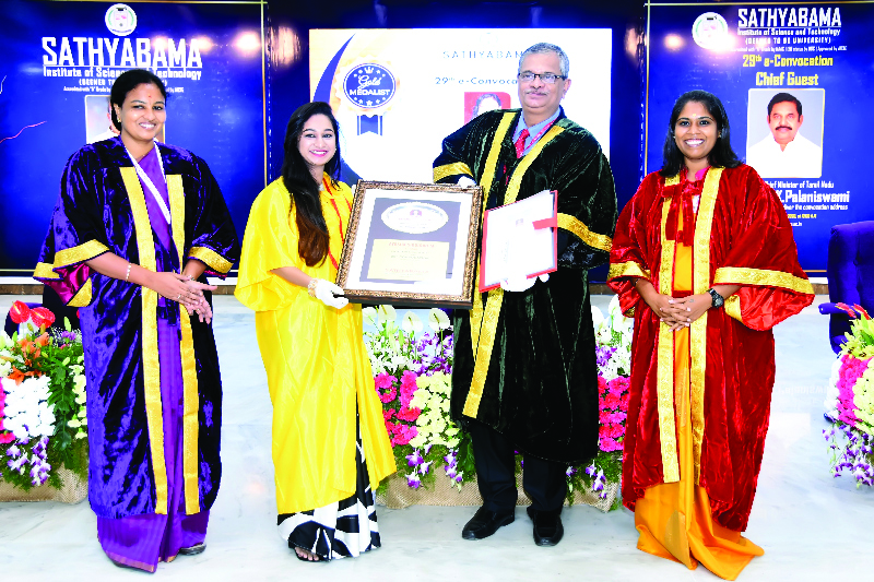 TN CM virtually addresses 29th Convocation of Sathyabama Institute of ...